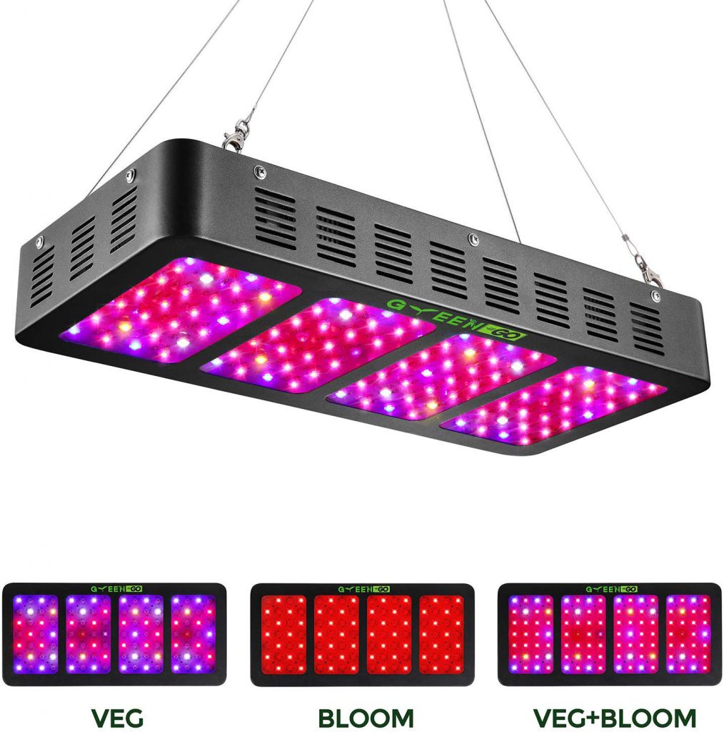 GREENGO 1200W LED Grow Light Reviews For Indoor Plants Veg and Flower