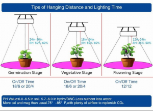 Led Grow Light Distance Chart Guide- 101GrowLights